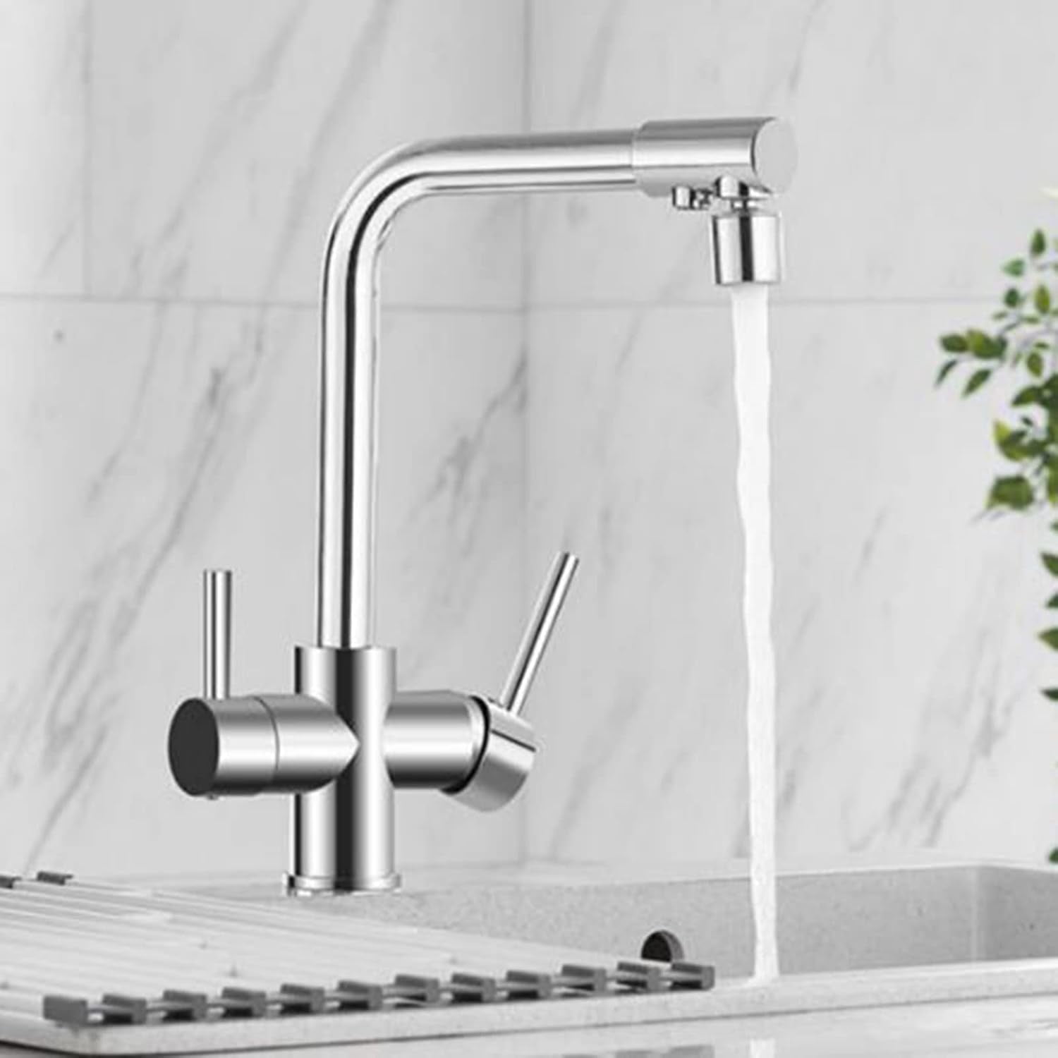 3 Way Kitchen Faucet for Filter Water System, Kitchen Taps Brass Direct ...