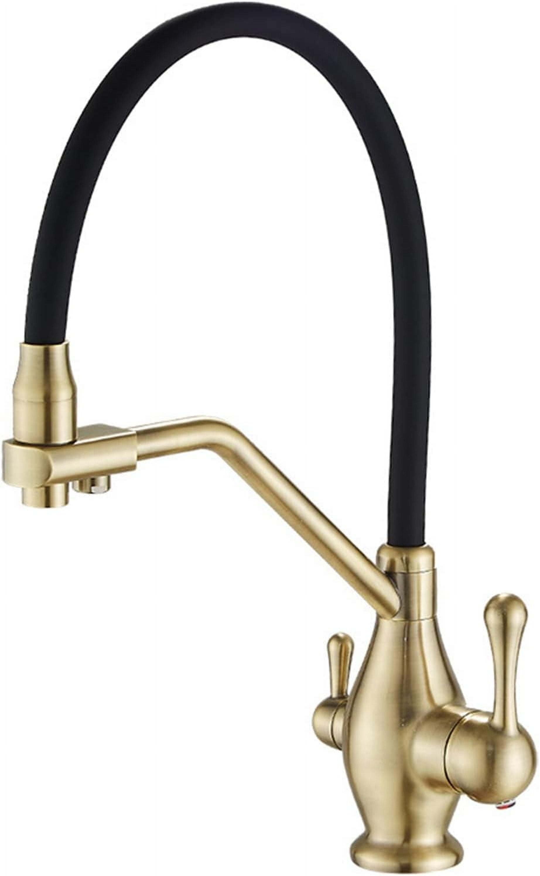 3 Way Kitchen Faucet for Filter Water System, Kitchen Taps Brass Swivel ...