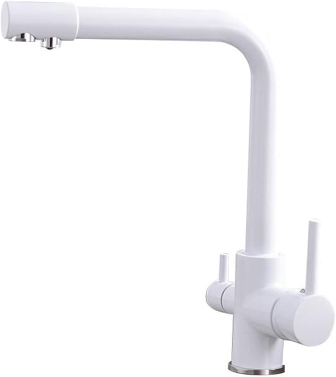 3 Way Kitchen Faucets White Sink Faucet Brass Hot and Cold Water Direct ...