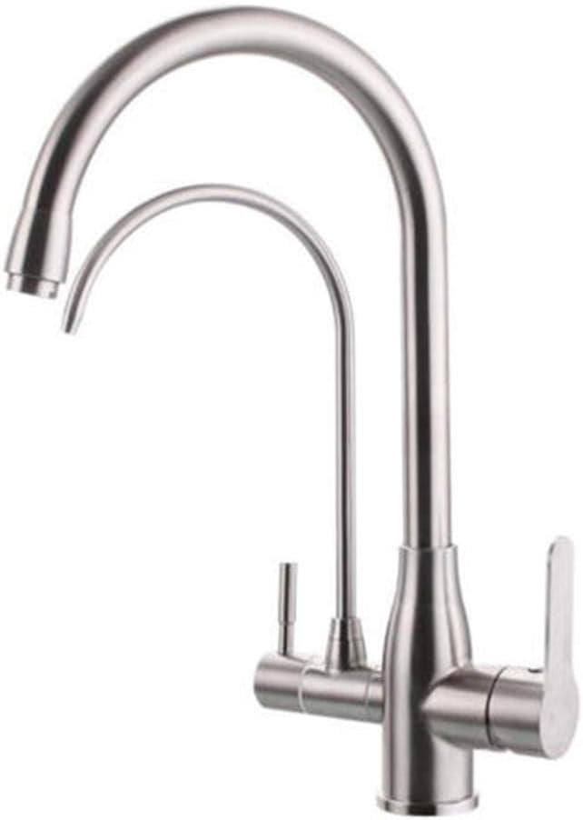 3 Way Kitchen Mixer Faucets Stainless Steel 360 ° Swiveling Drinking ...