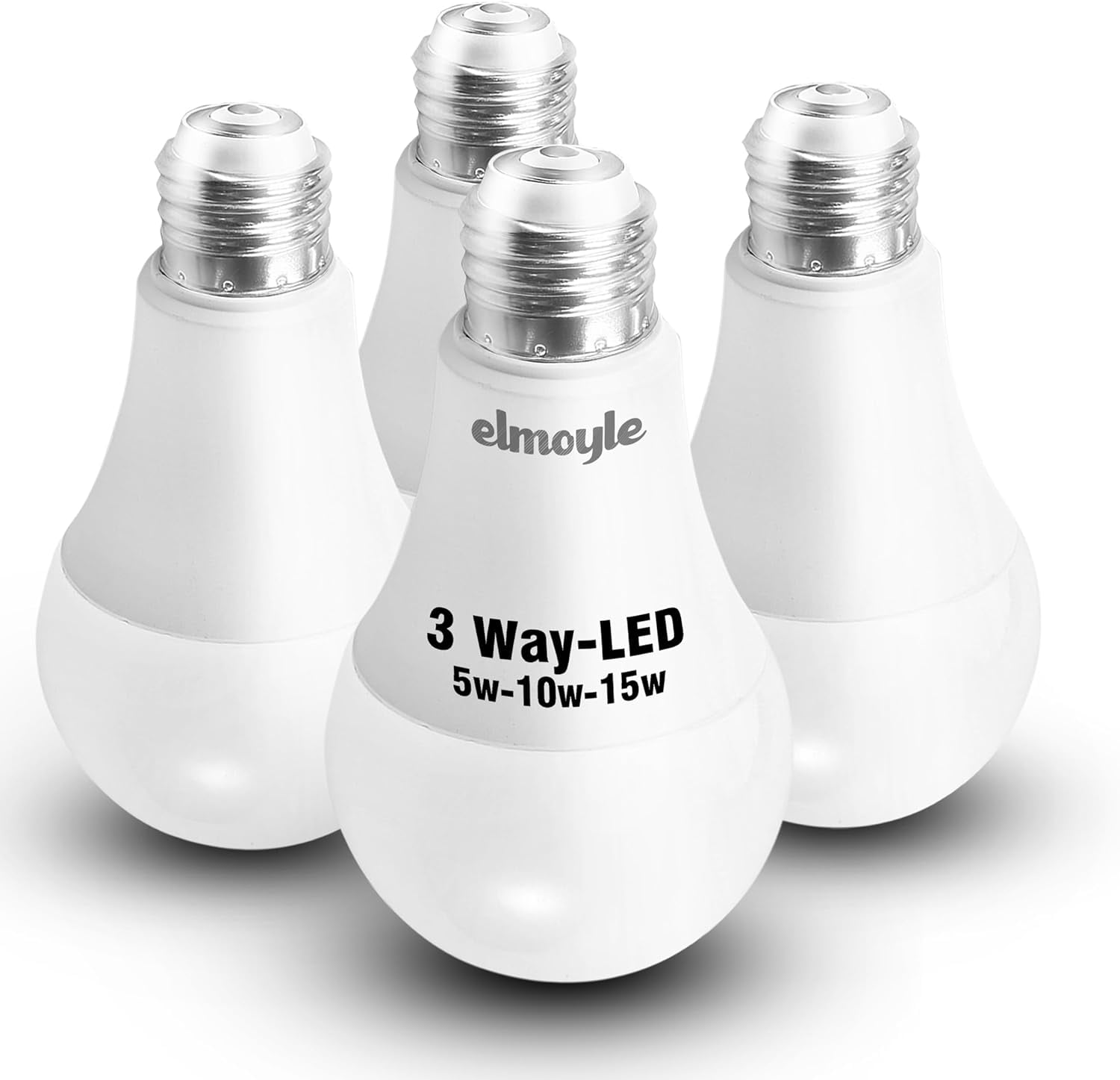 3 Way LED Light Bulbs 30 70 100W Equivalent, Daylight White 5000K 3 Way ...
