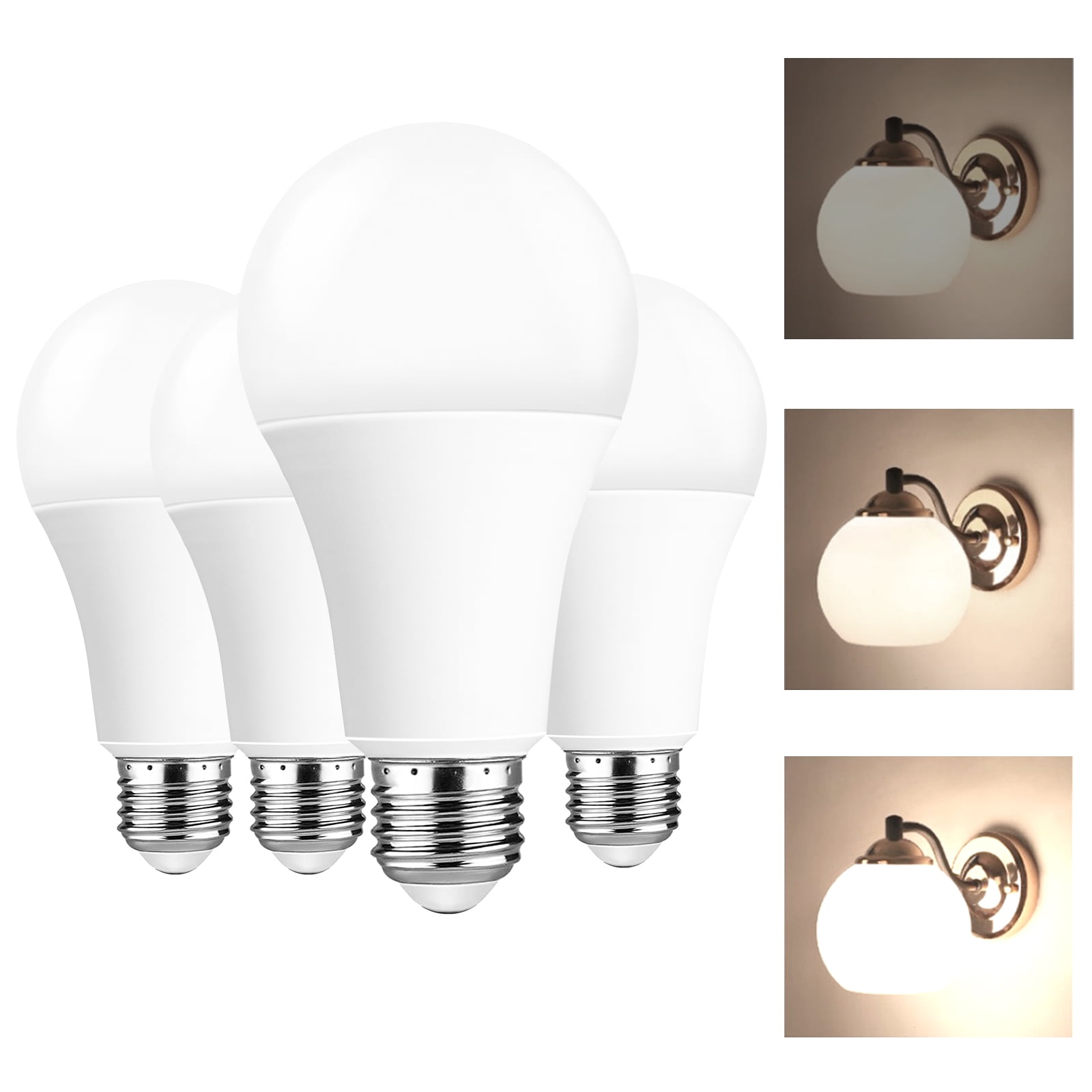 3-Way LED Light Bulbs A21, 50 100 150W Equivalent, 6/14/20W 4000K ...