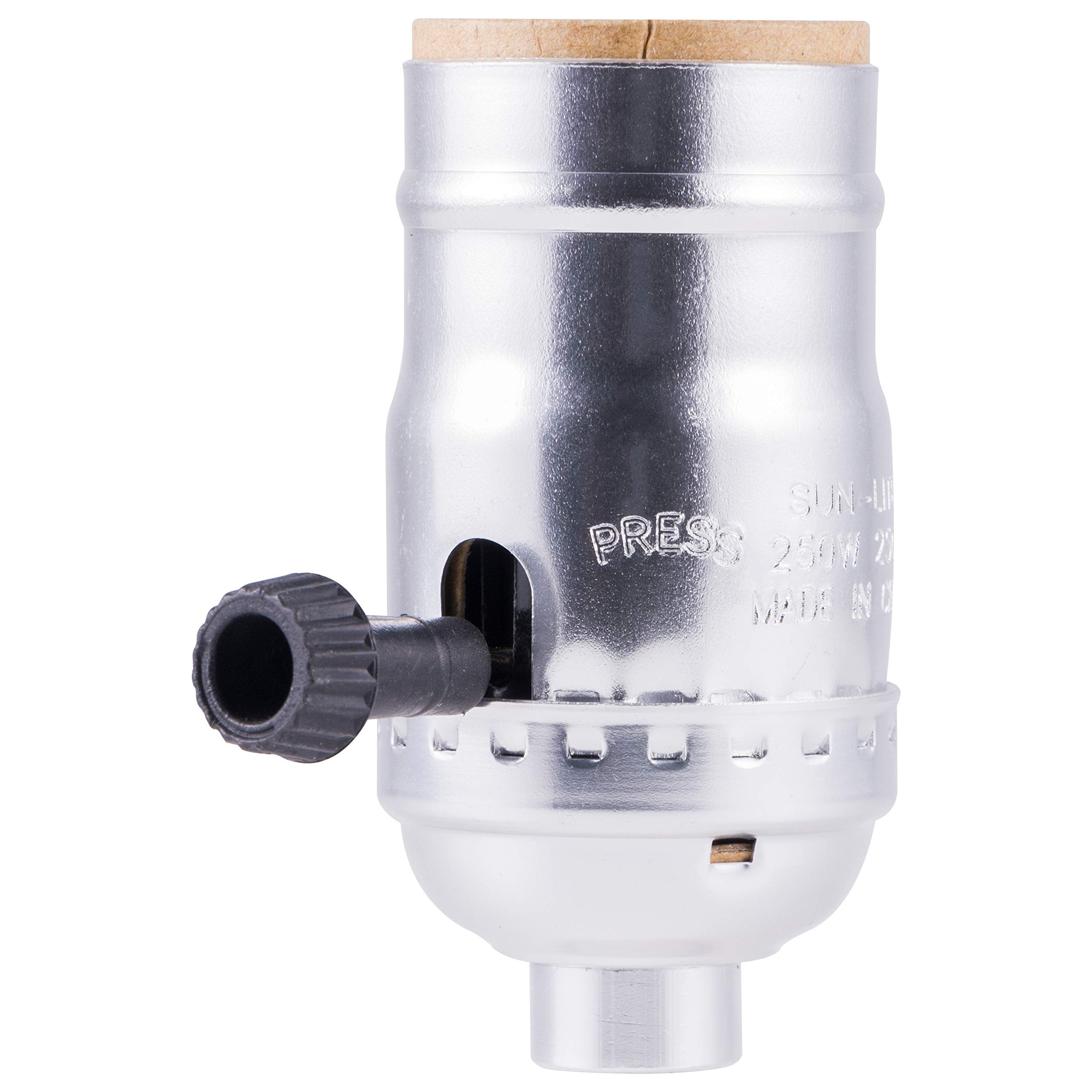 3 Way Lamp Socket with Medium Base. Turn to adjust light intensity for ...