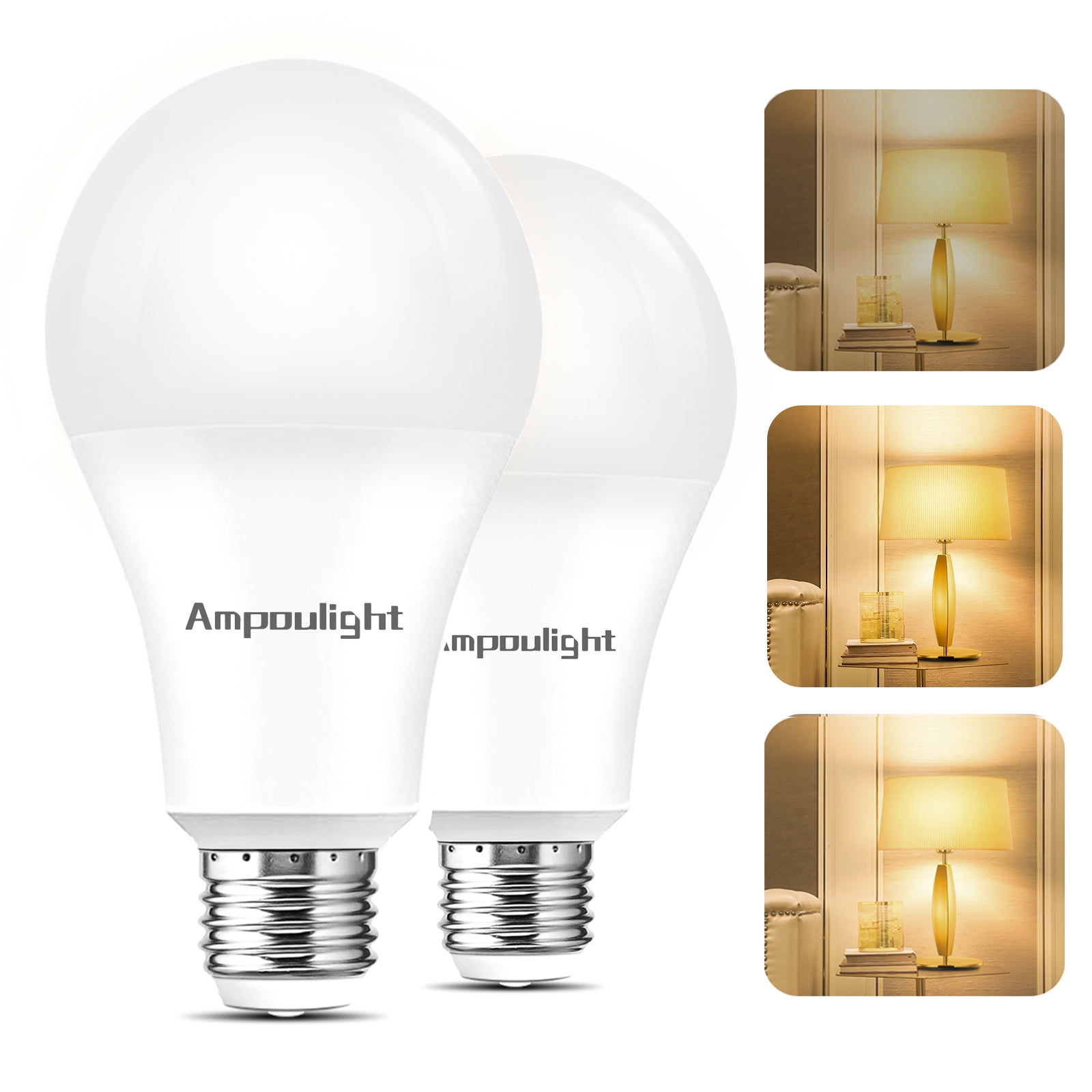 3 Way Led Light Bulb 50-100-150W Equivalent A21,3 Way Bulb 4000K ...