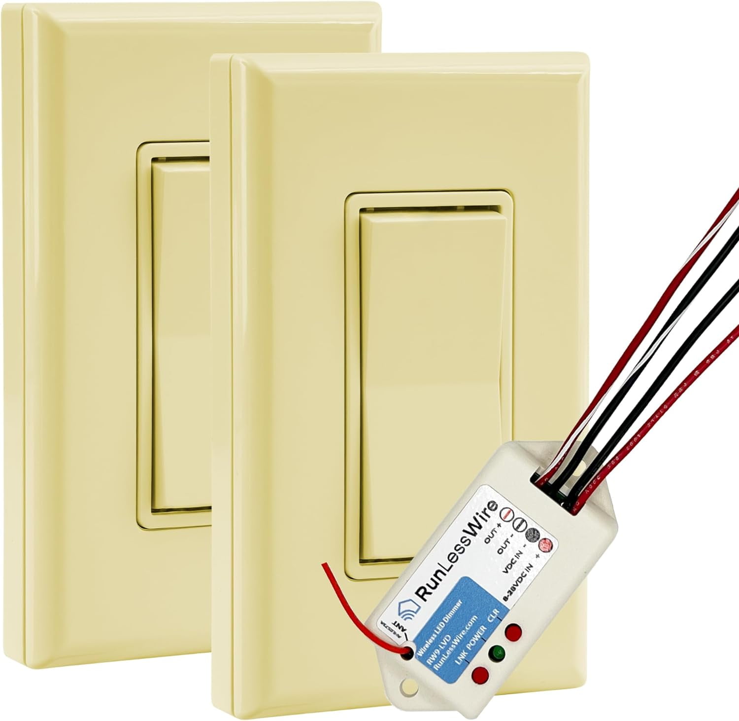 3-Way Low Volt Dimming 3-Way Kit - 1 PWM Dimmer, 2 Switch - Ivory ...