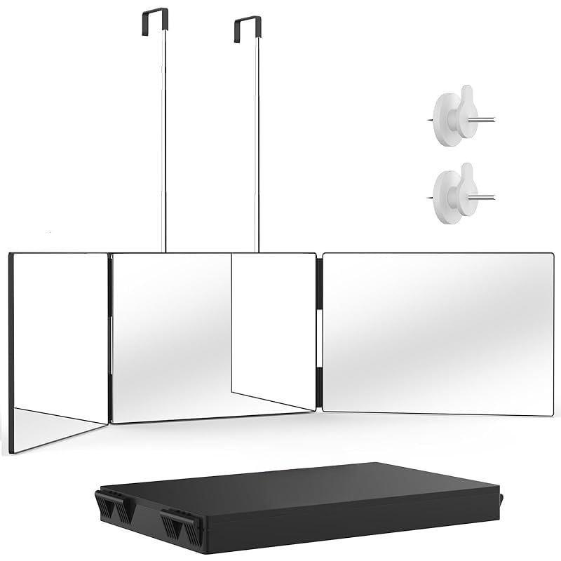 3 Way Mirror for Hair Cutting, Three Way Mirror for Shaver and Makeup ...
