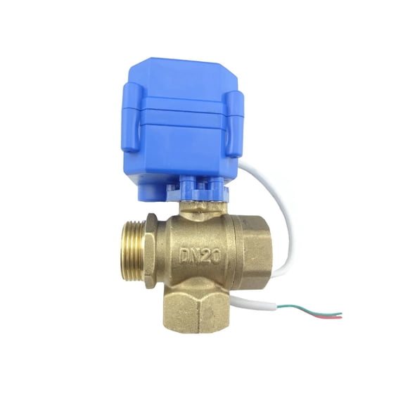 3 Way Motorized Ball Valve DN20 (reduce Port), T Port, Electric Ball ...
