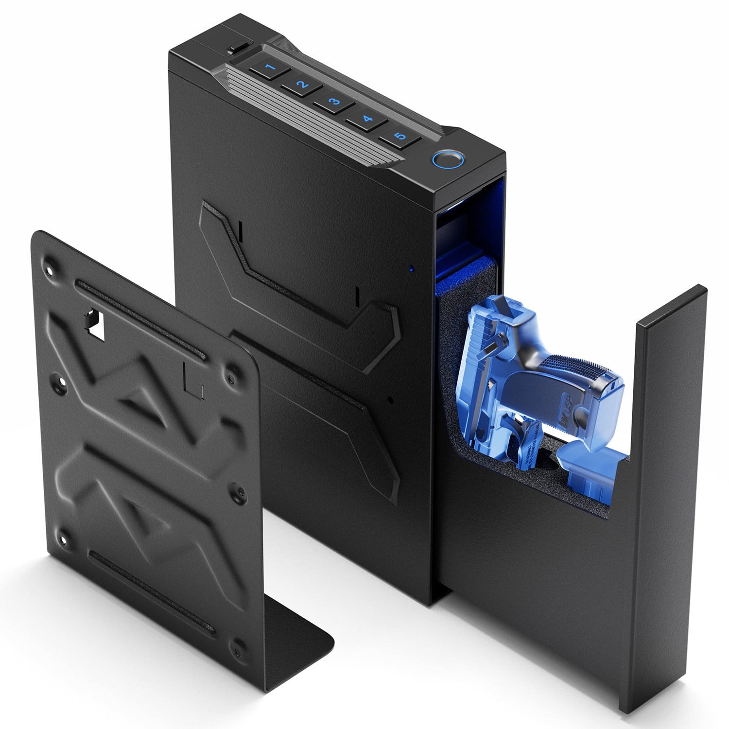 3-Way Pistols Safe, Biometric Pistol Safe Quick Access and Fingerprint ...
