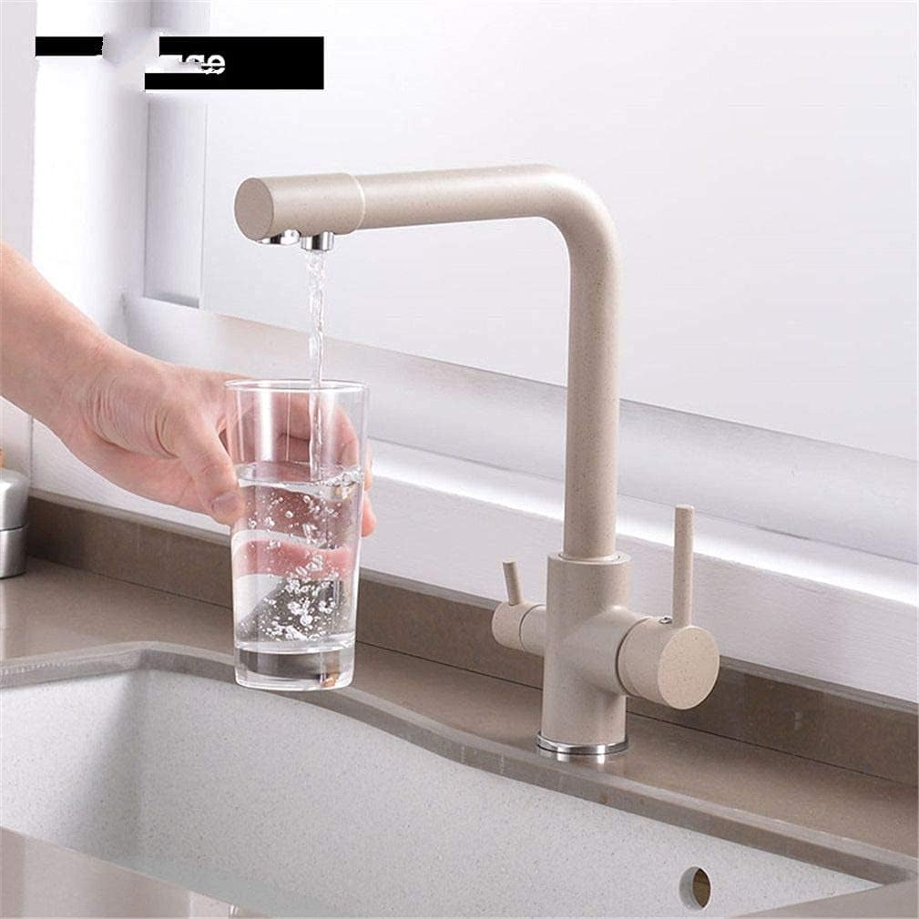 3 Way Purifier Kitchen Faucet Pull Out Dual Handle 3 in 1 High Arc ...