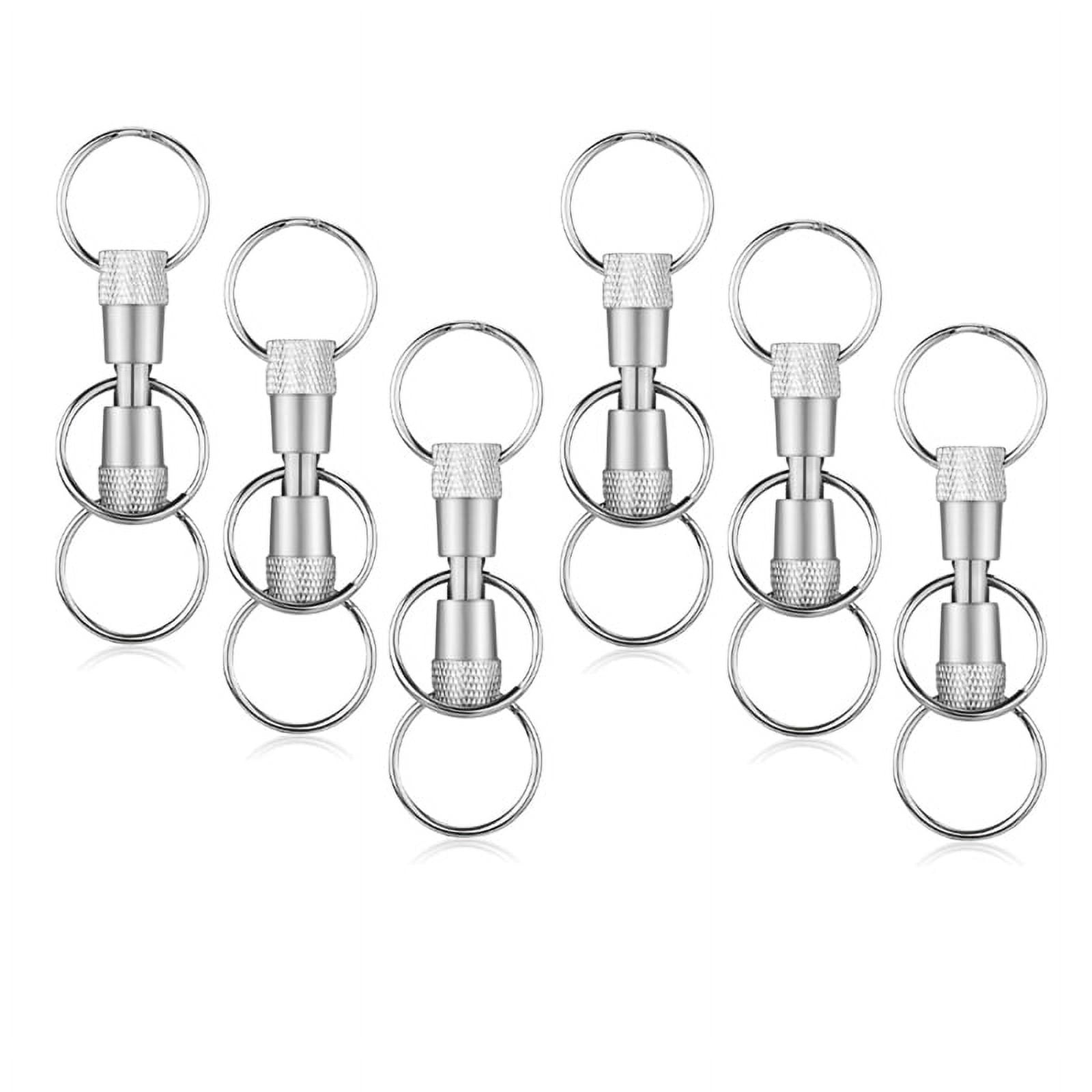 3-Way Quick Release Keychain Detachable Key Rings Pull Apart Separate ...