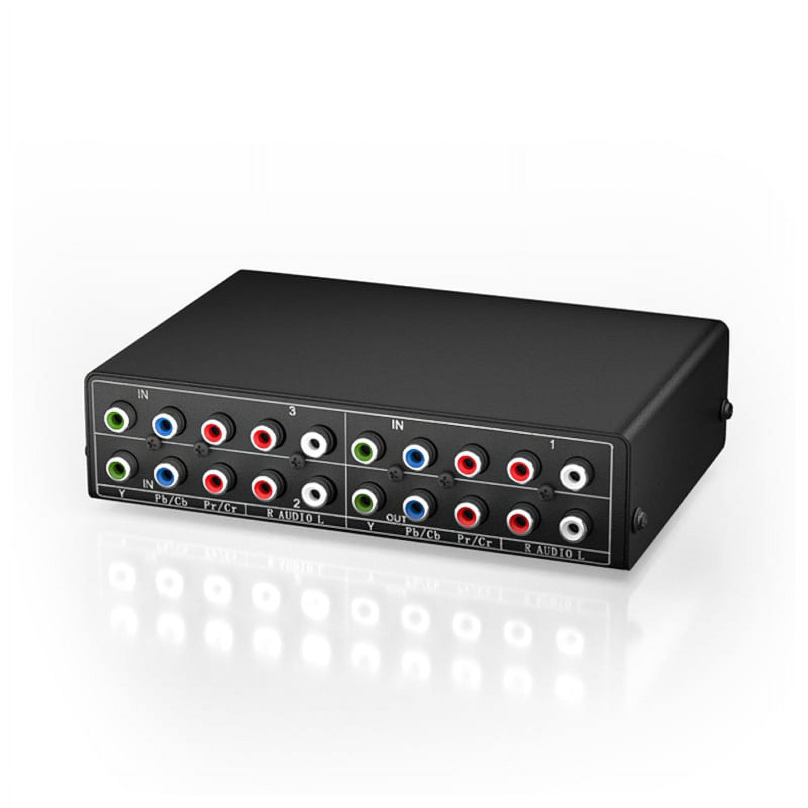 3-Way RGB Component AV Switch Video Audio Output Ypbpr Switcher Box for ...