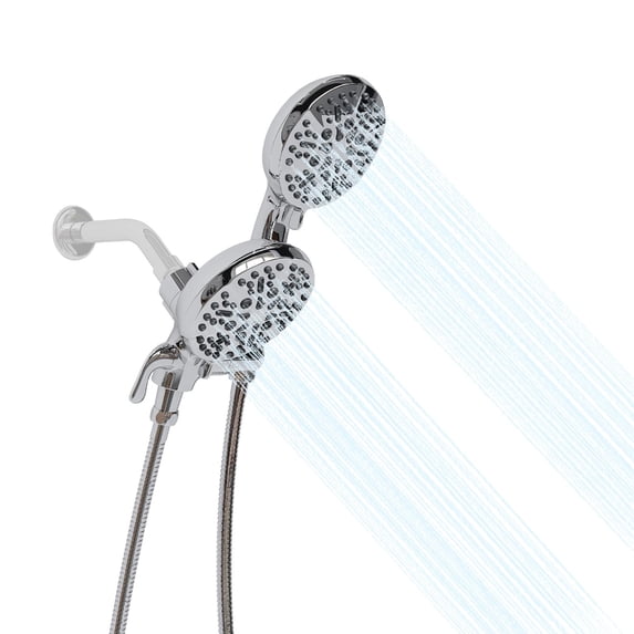 3-Way Rain Shower Head and 5 in Handheld Shower Set with High Pressure ...