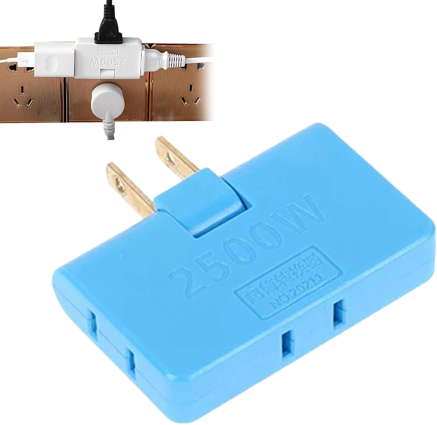 3 Way Rotatable Socket Converter, 180 Degrees Rotatable Socket ...