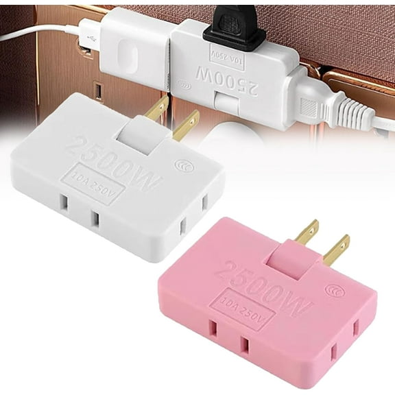 Projectpak 3 Outlet Grounded Wall Tap Splitter, 180° Rotating Plug ...