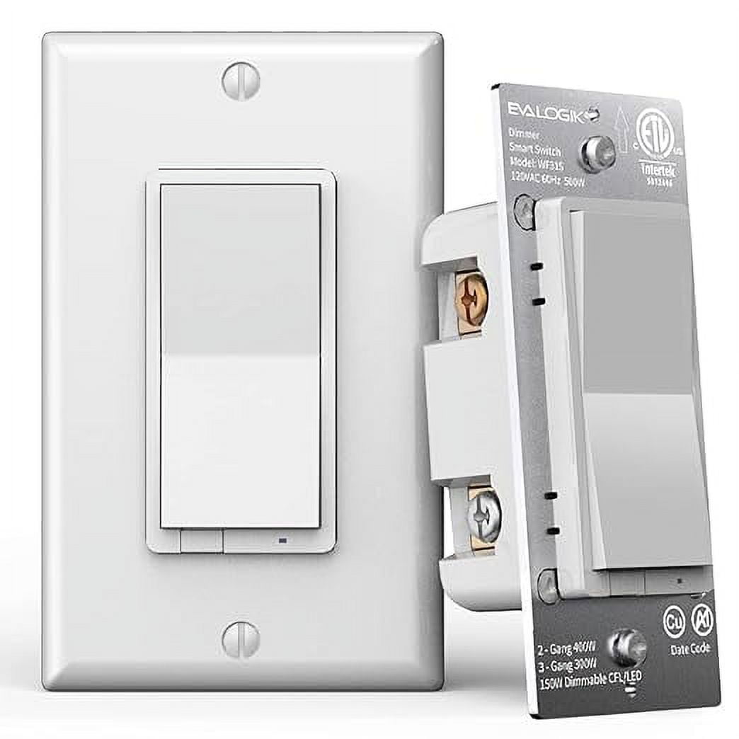3-Way/Single Pole Smart WiFi Dimmer Light Switch, Needs Neutral Wire ...