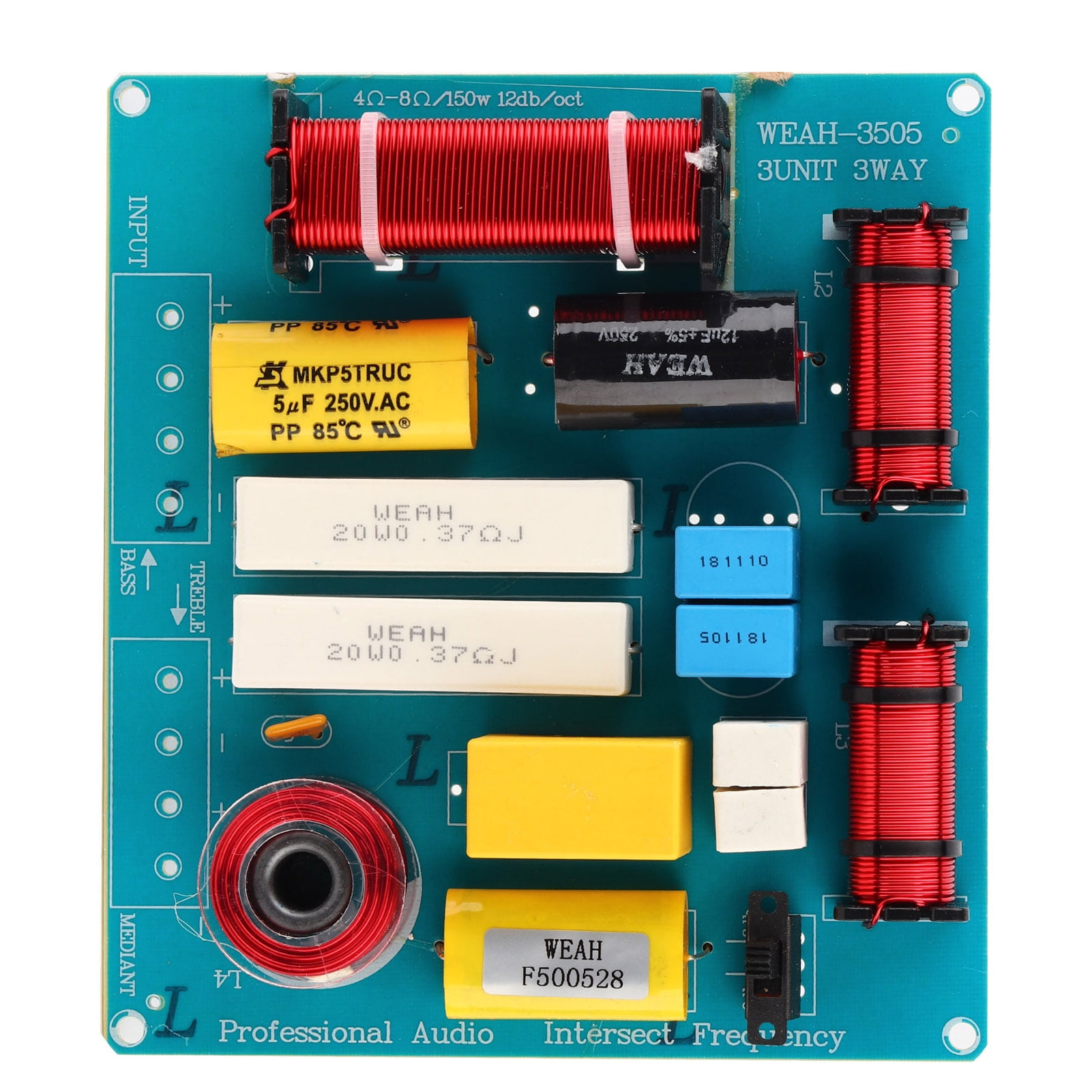 3-Way Speaker Crossover Network - 300W Audio Frequency Divider for DIY ...