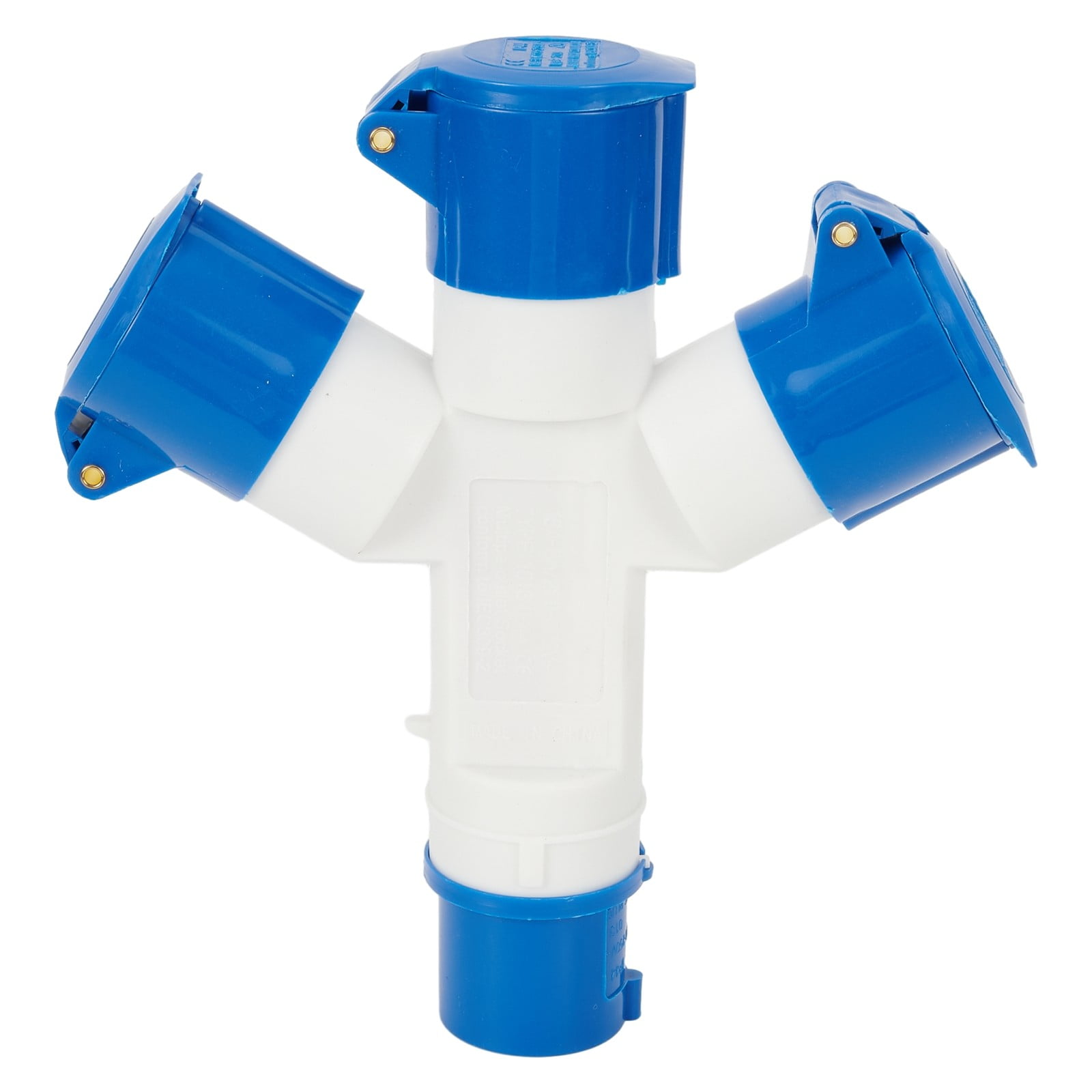 3 Way Splitter 240V 16A 3Pin Blue Industrial Plug Sockets Adaptor IP44 2P+E - Walmart.com