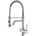3 Way Spring Kitchen Faucet with Drinking Water Brass Dual Handle Cold ...