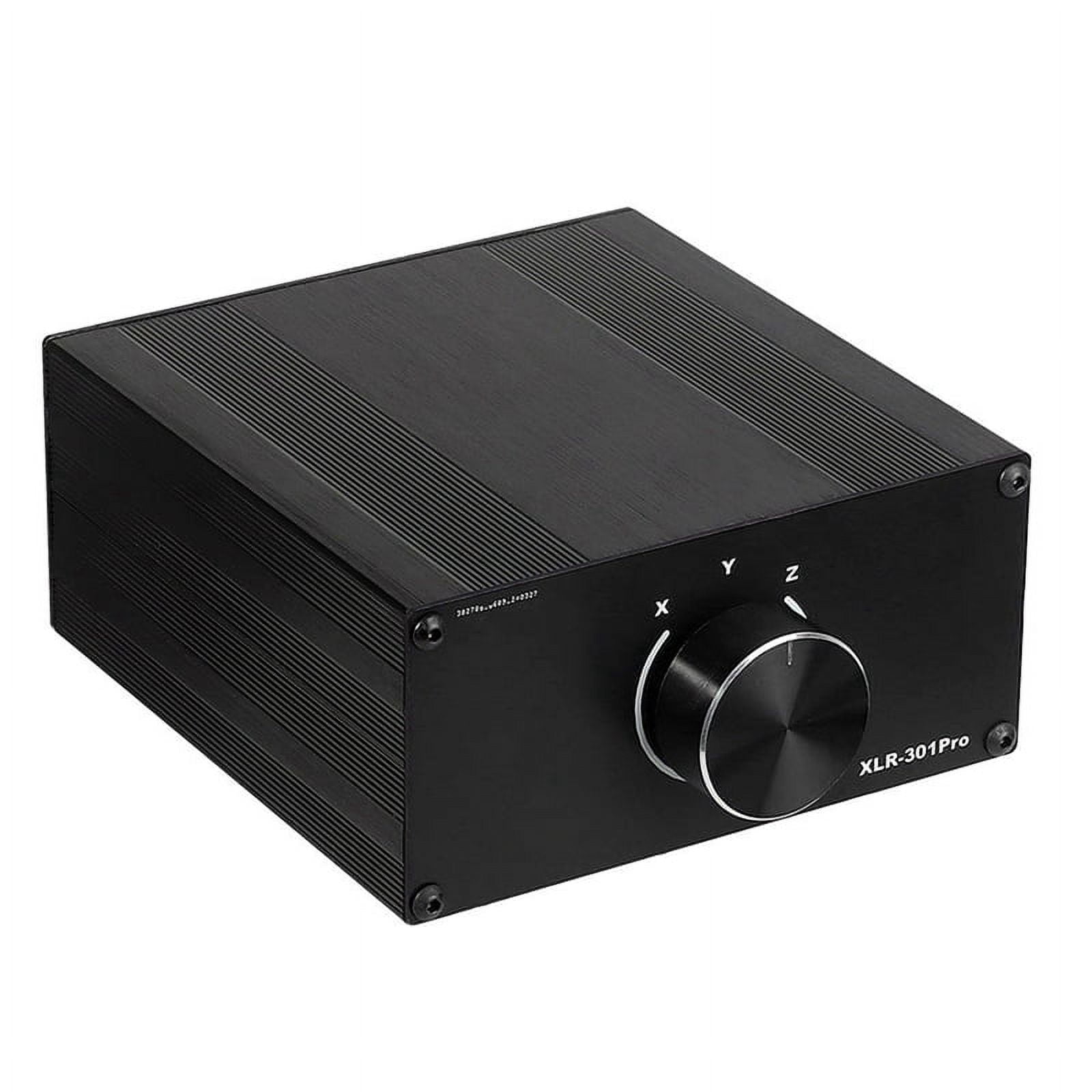 3-Way Stereo XLR Passive Audio Signal Switcher Selection Switch ...