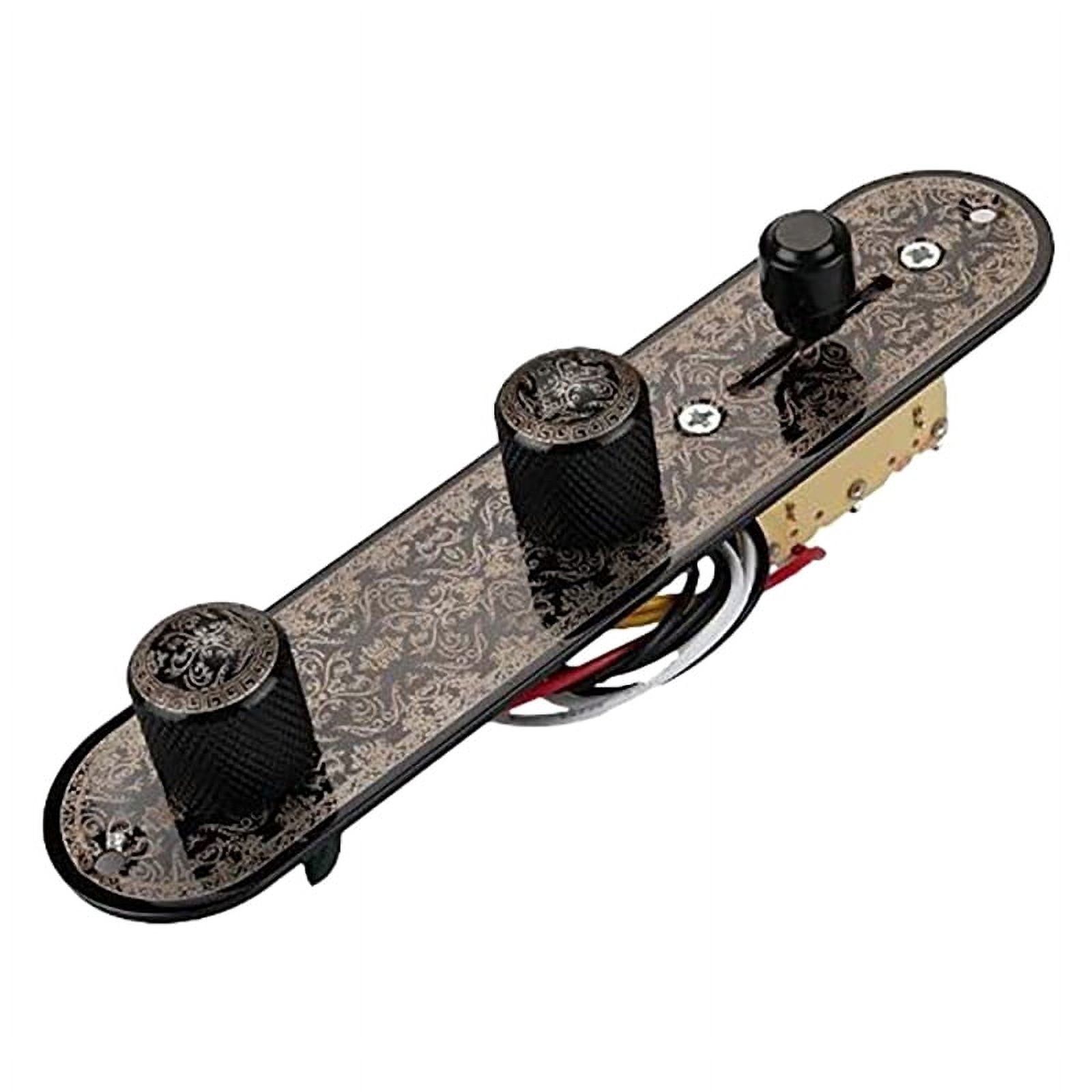3 Way Switch Loaded Guitar Control Plate for Guitar Black,1 x Wired ...
