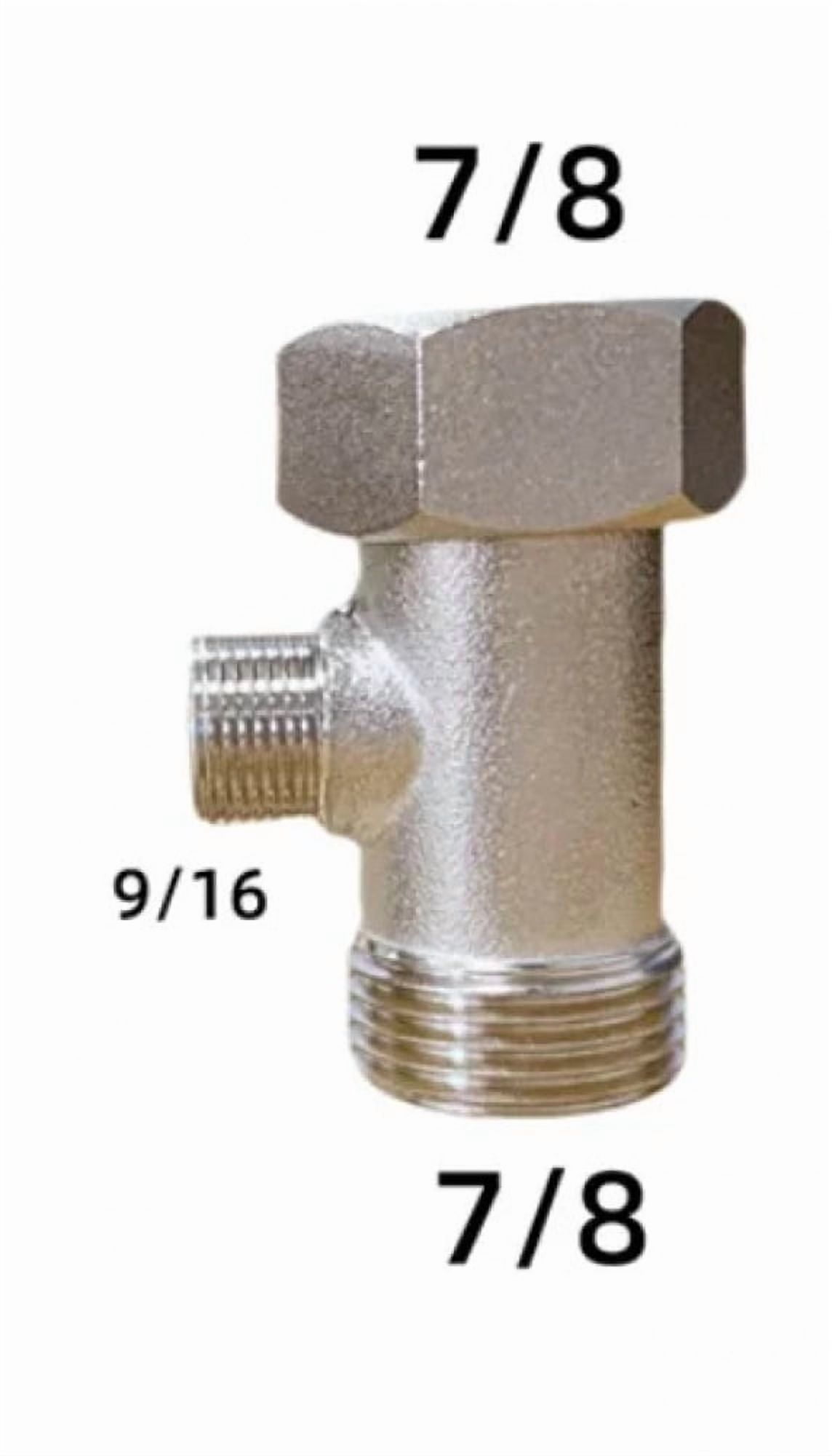 3 Way T Valve Adapter Connector Copper Brass 3/8 1/2 9/16 7/8 for ...