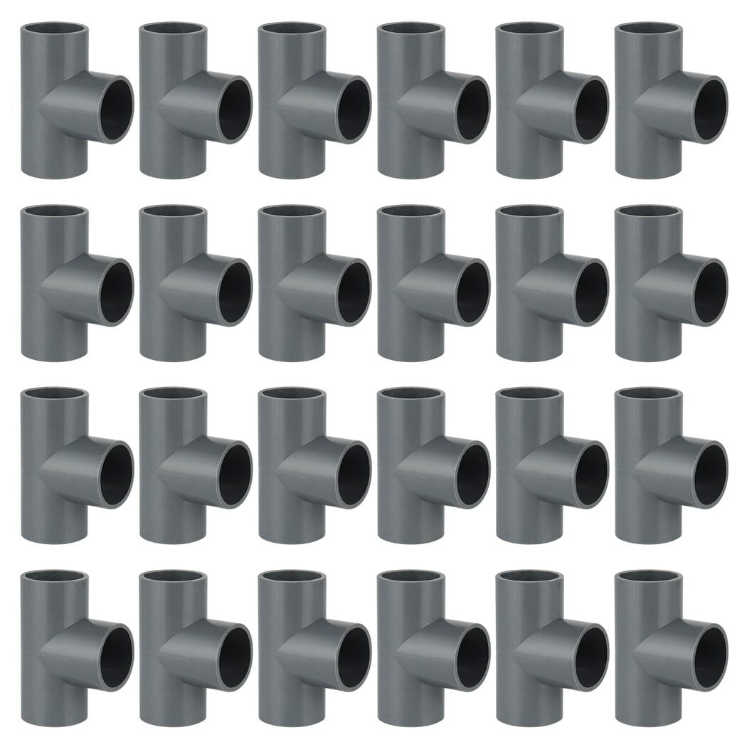 3-Way Tee PVC Fittings, 24PCS Heavy Duty 1-Inch PVC Pipe Fittings, 3 ...