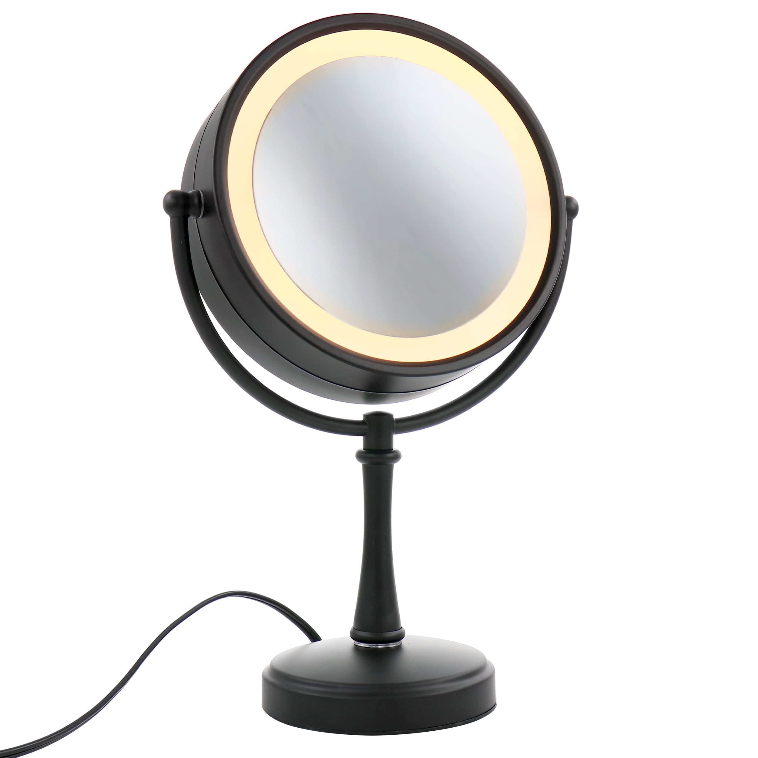 Conair, 3-Way Touch Control Lighted Mirror, 8.5 Inch, Matte Black ...