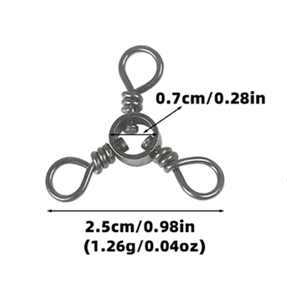 3 Way Trigeminal Fishing Three Swivels Connector Pack Of 10Pcs ...