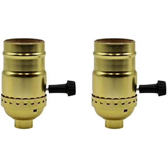 3-Way Turn Knob Lamp Sockets, Medium Base, Shell Replacement 250W/250V ...