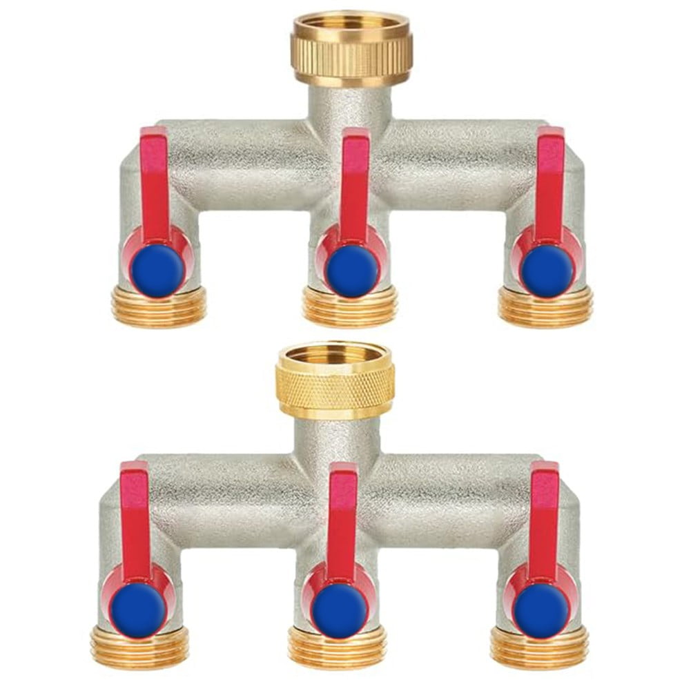 3 Way Water Distributor Splitter Brass Regulator For garden irrigation ...