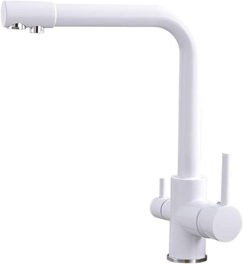 3 Way Water Filter Tap Kitchen Taps 3 in 1 Kitchen Sink Mixer Tap White ...