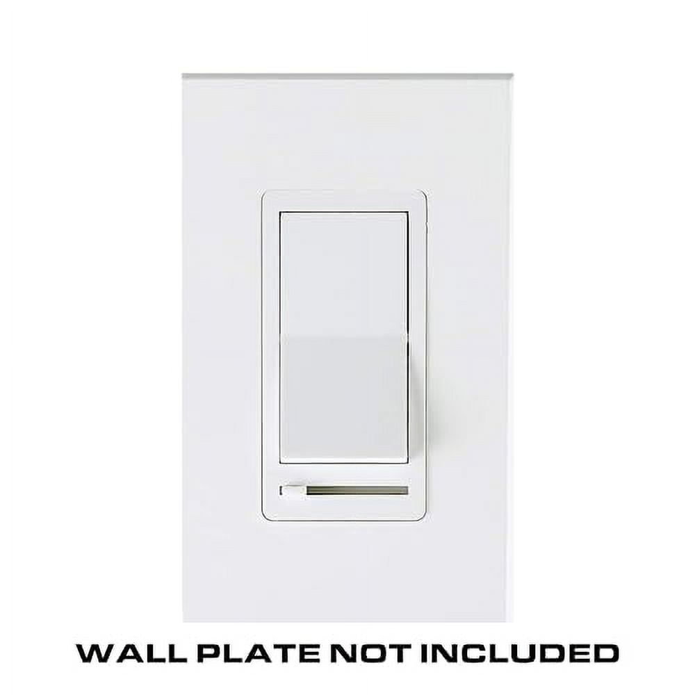 3-Way White Dimmer Switch, Single Pole, Decora, Rocker Switch, Slide ...