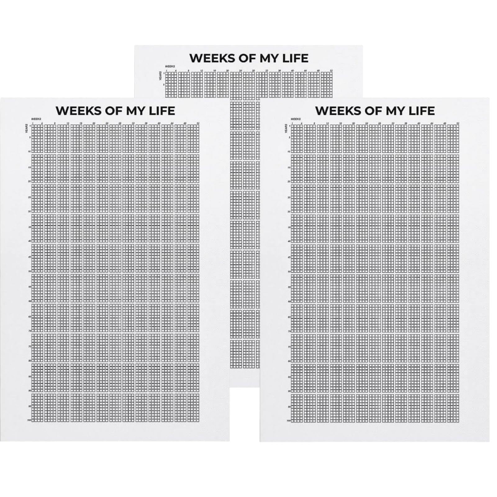 3 Weeks of My Life Calendar Prints, Life Poster Wall Weeks Calendar ...