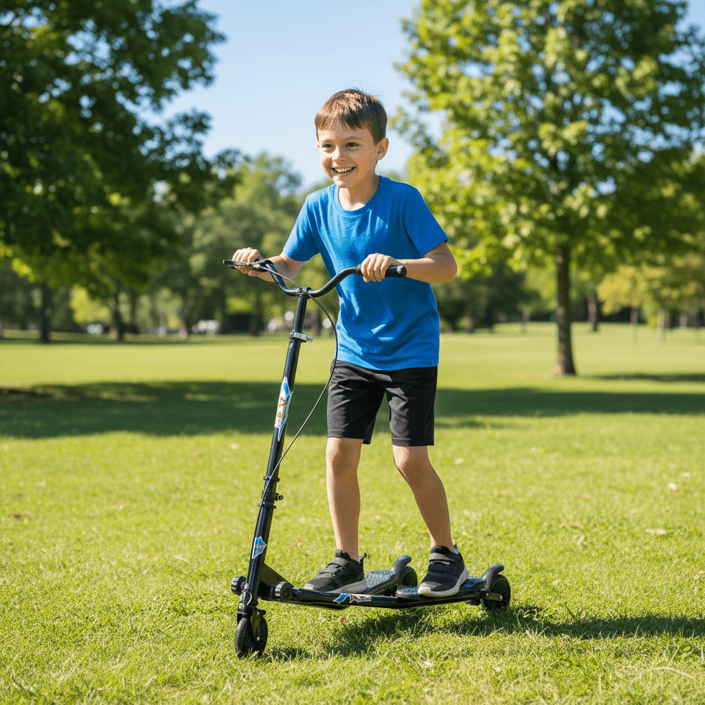 3 Wheel Drift Swing Scooter for Kids and Adults Age 6+, Folding Wiggle ...