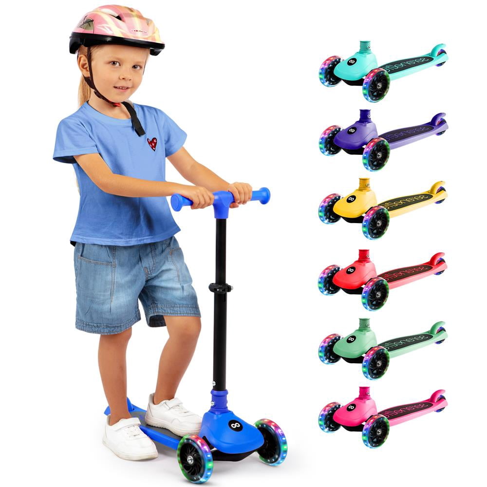 3-Wheel Foldable Kids Scooter - Child Toy Scooter with Built-in LED ...