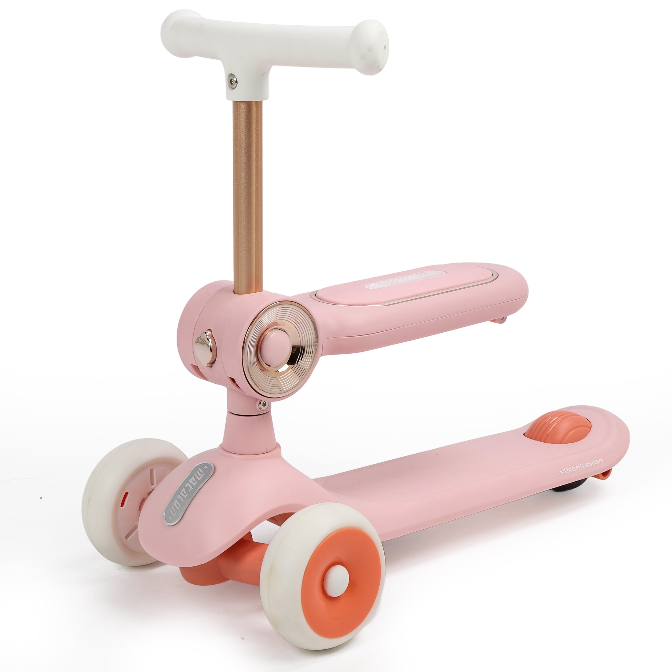 3 Wheel Scooter For Kids, 2-In-1 Folding Toddler Scooter ,Scooter With ...