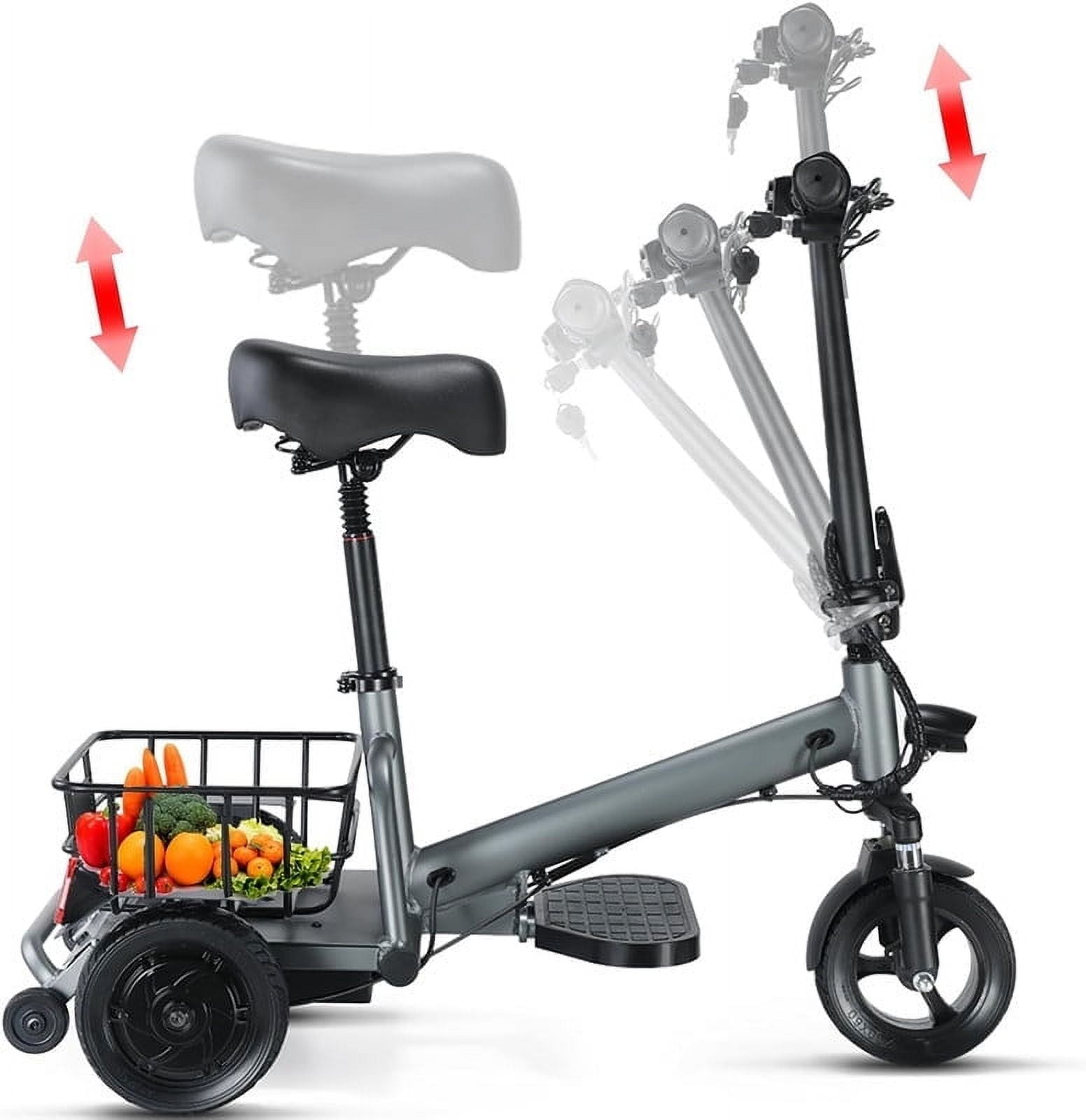 3 Wheel Mobility Scooter, Electric Powered Scooter for Adults & Seniors ...