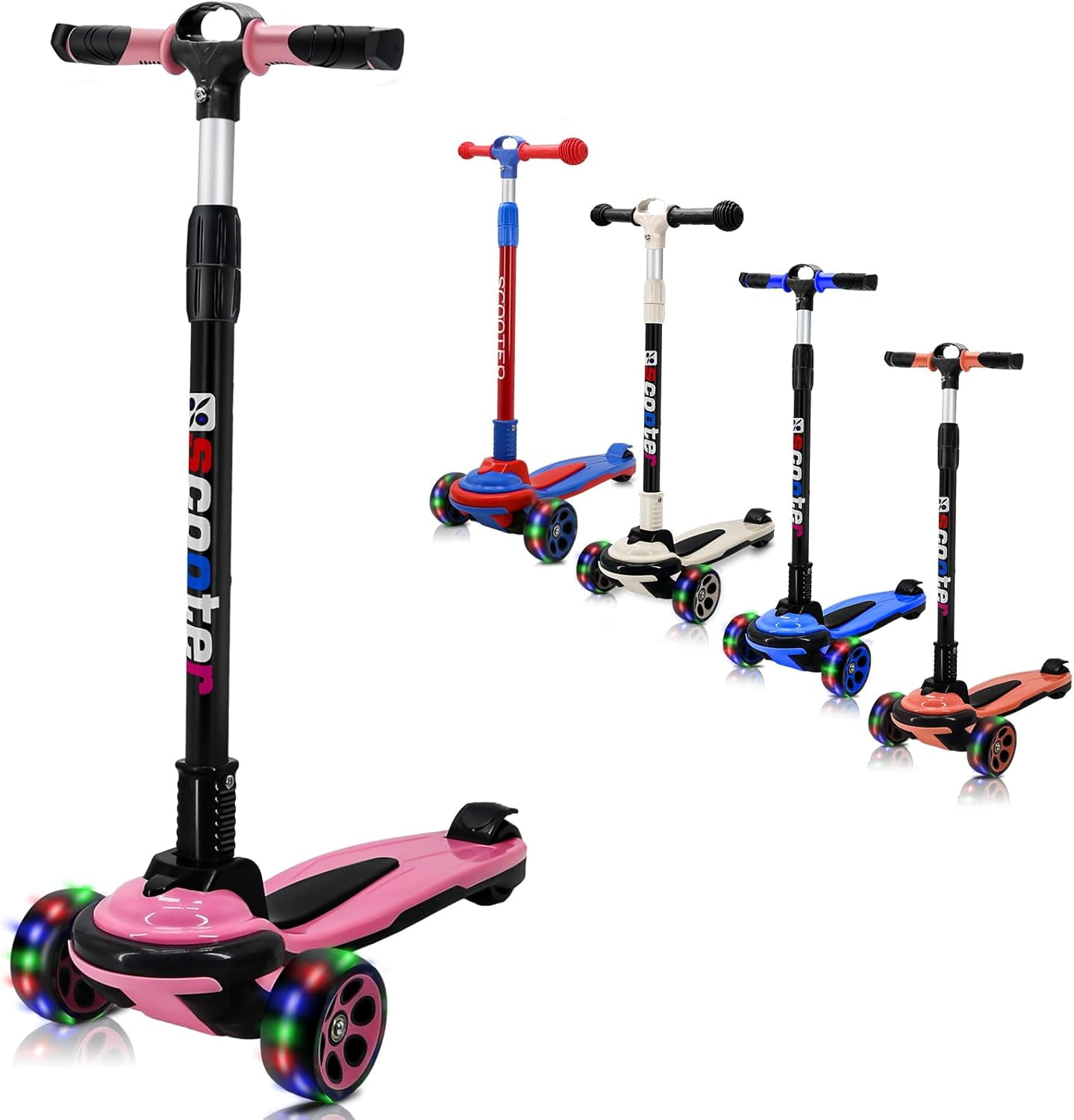 3 Wheels Kick Scooter for Kids Teens Ages 6-18 Years Extral Wide Deck 4 ...