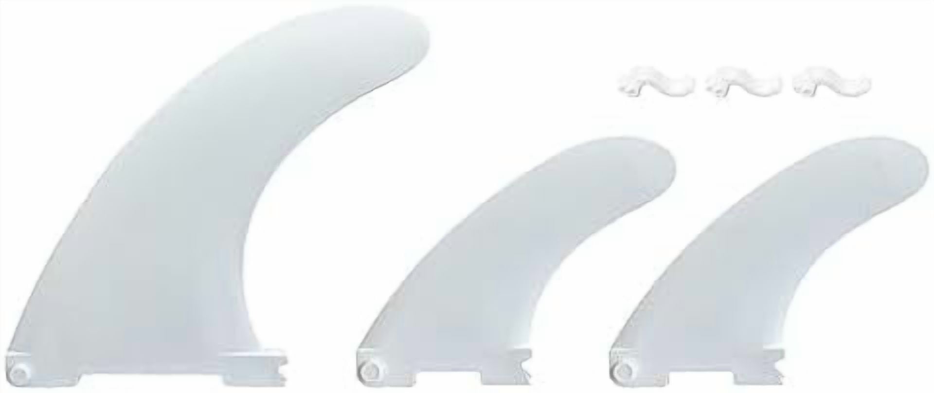 3 White Detachable Replacement Paddleboard Fins Inflatable SUP Stand Up ...