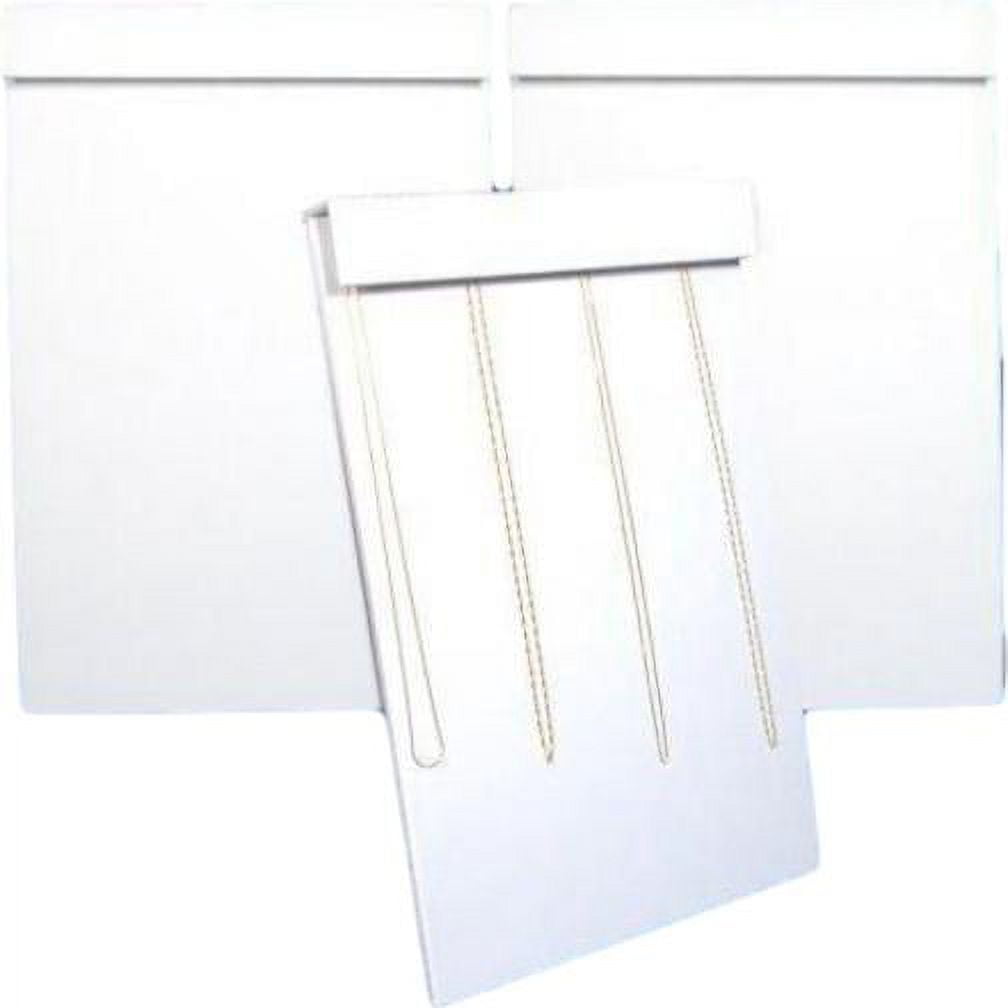 3 White Leather Chain Board Display Necklace Case Holders - Walmart.com