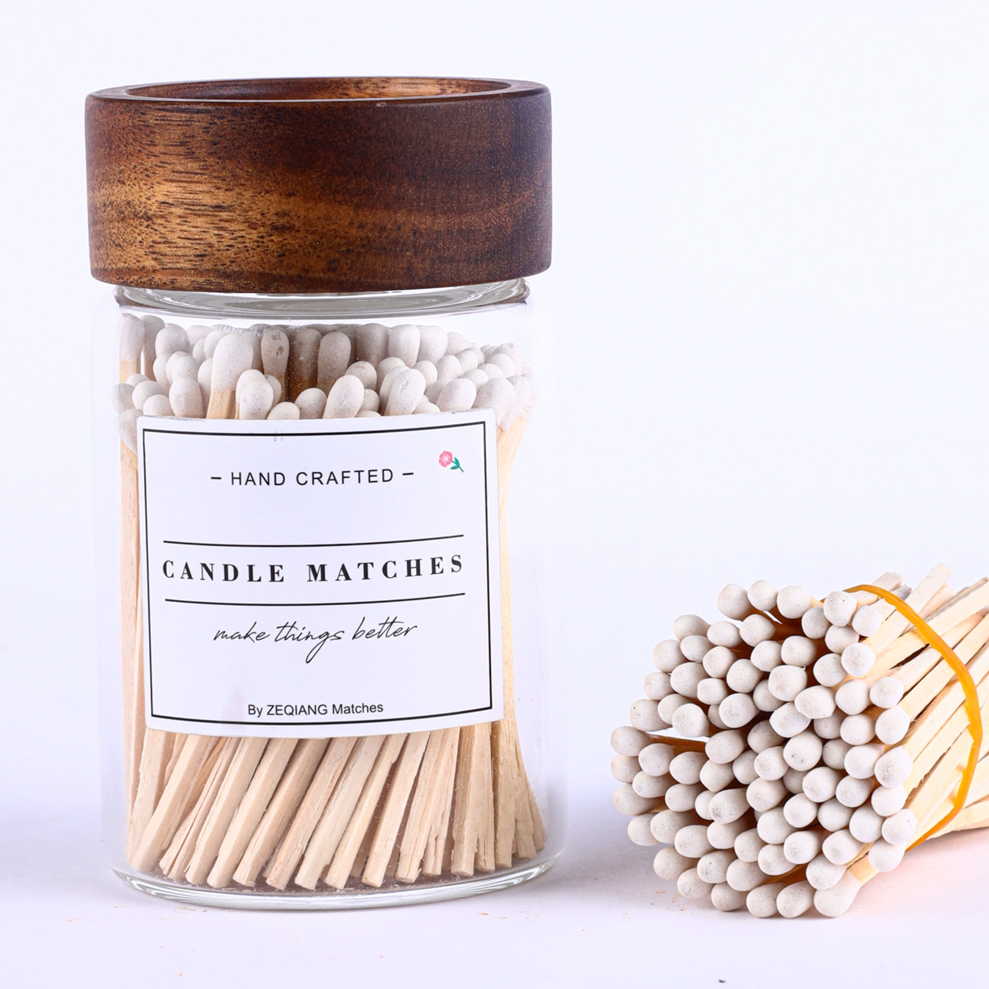 3'' White Matches Included（150Pcs), Matches in a Jar with Striker ...
