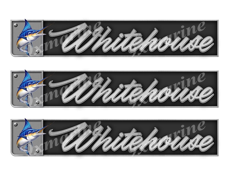 3 Whitehouse Boat "Marlin" Designer Stickers - Walmart.com
