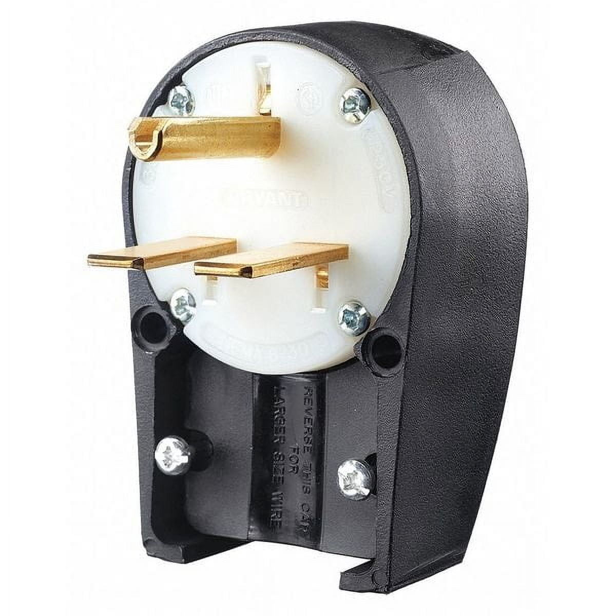 Straight Blade Plug, 6-30P, 30 A, 250V AC, 2 Pole, Screw Terminals ...