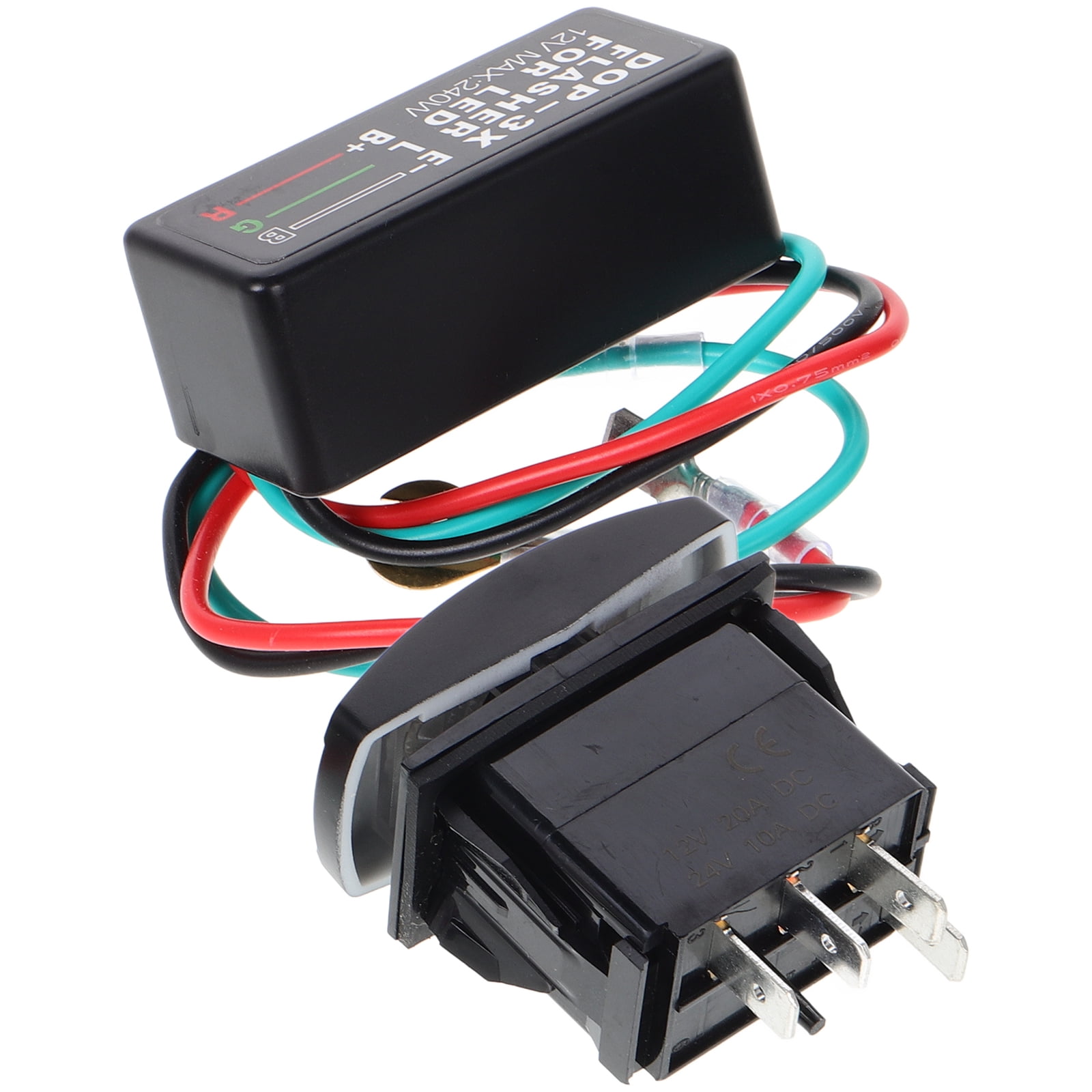 3-Wire LED Flasher Relay Turn Signal Lights Rocker Switch Turn Signal ...