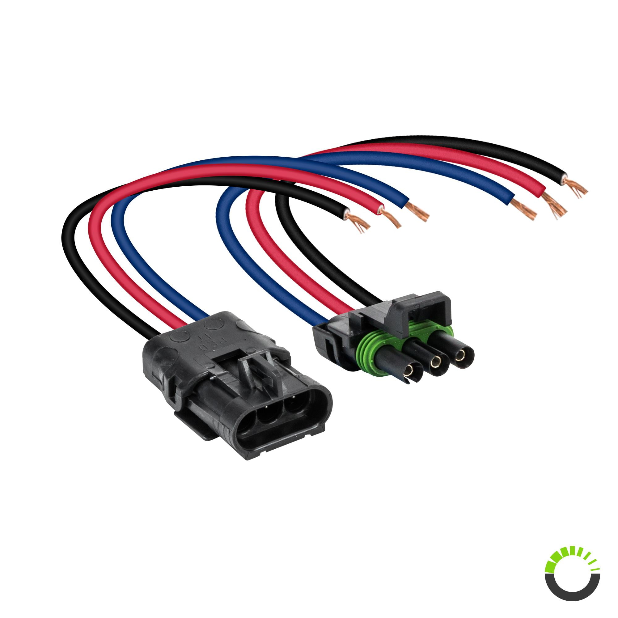 3-Wire Weather Pack Connector Kit Assembled with 10" 12 AWG Wires ...