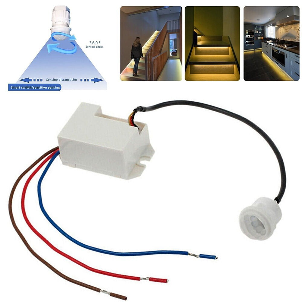 3 Wires Electric Relay Body Motion Sensor Automatic Light Lamp Control ...