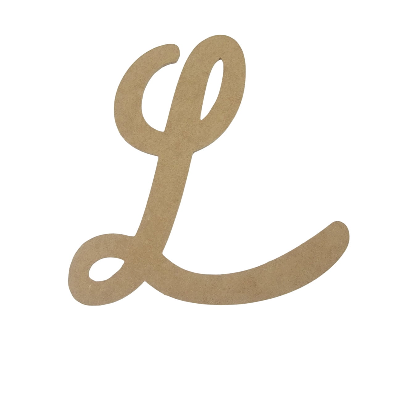 3" Wooden Novelty Letter L Unfinished, Marvelous Script Font, Craft ...