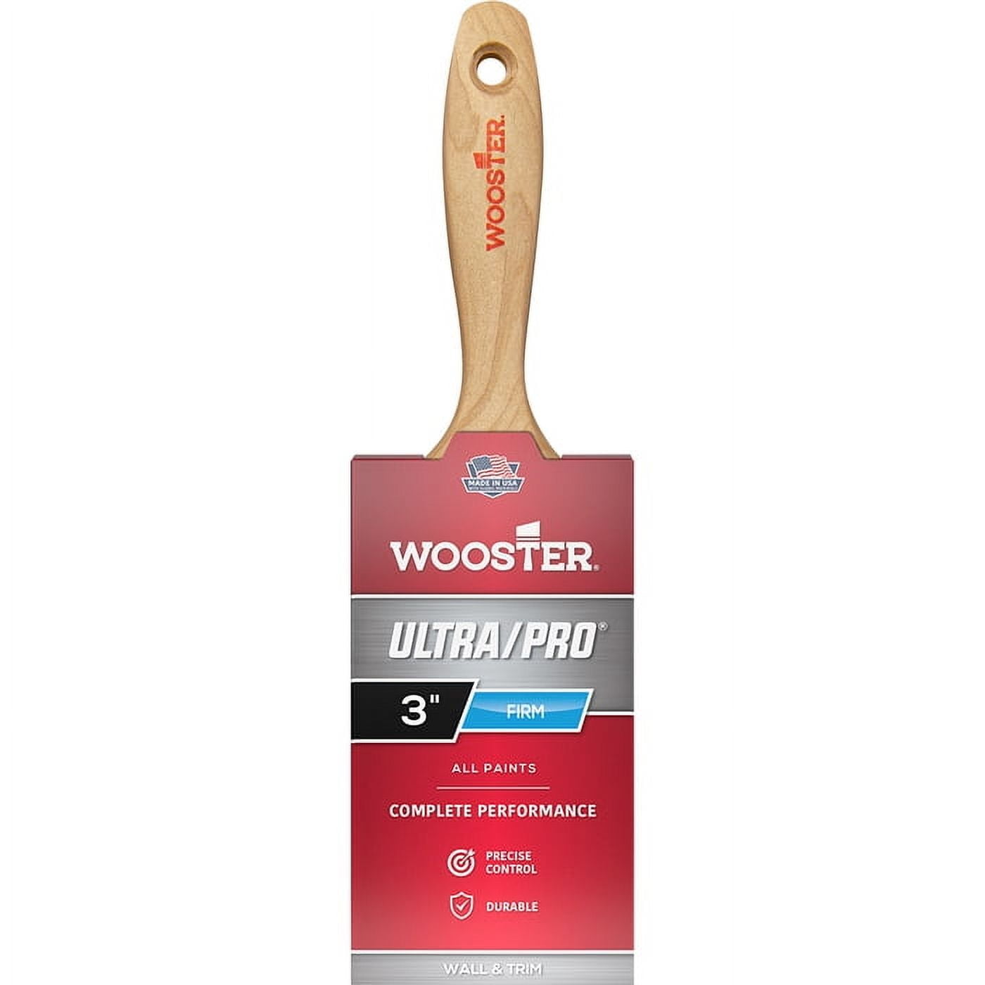 3" Wooster Brush Company 4176 Ultra/Pro Firm Flat Bristle Beavertail ...