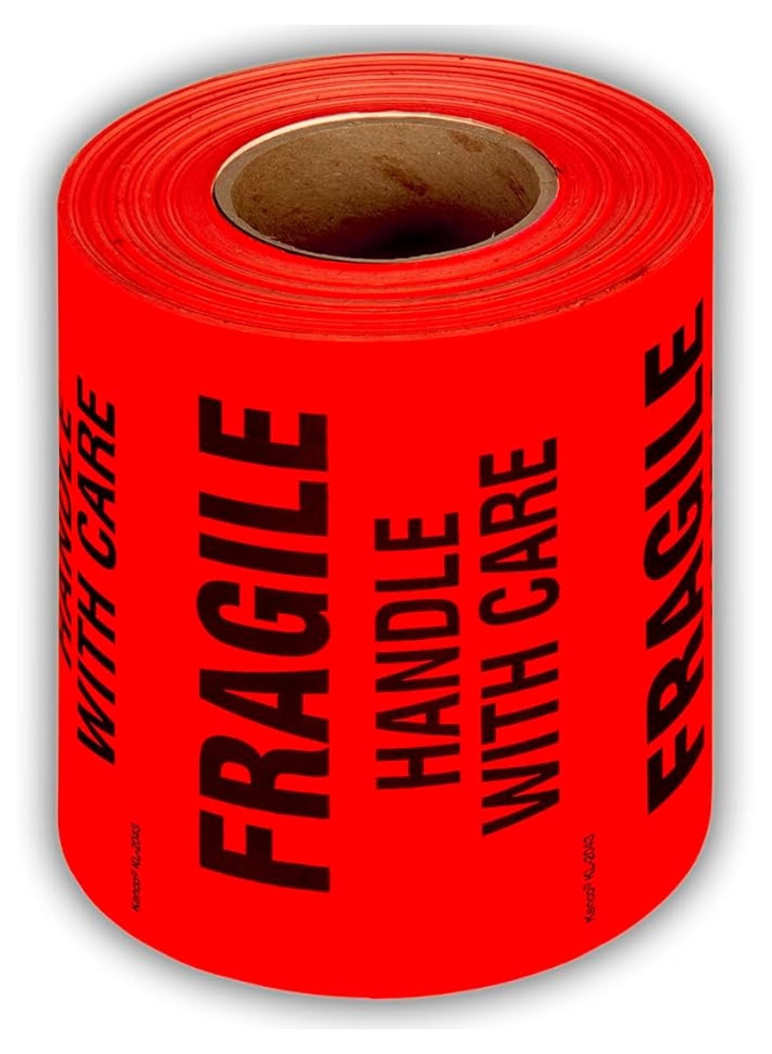 3" X 5" Fragile Handle with Care Fluorescent Shipping Label Stickers ...
