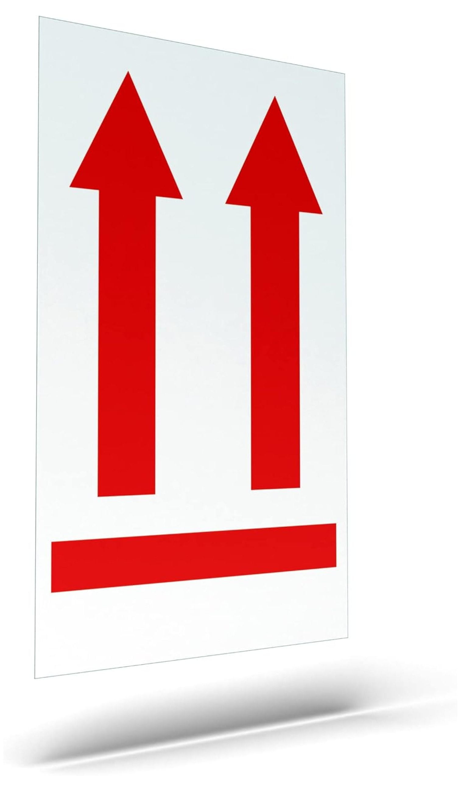 3" X 5" Red Arrows This Side Up Safe Handling Stickers for Shipping and ...